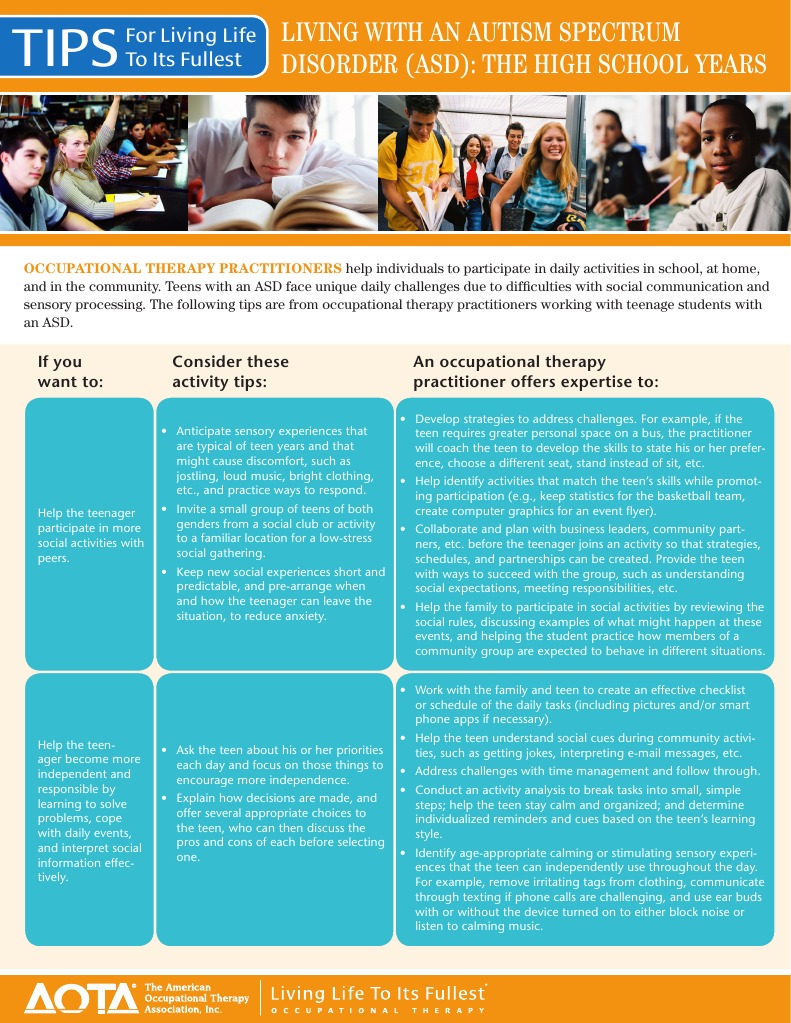 Living With An Autism Spectrum Disorder (ASD) : The High School Years ...