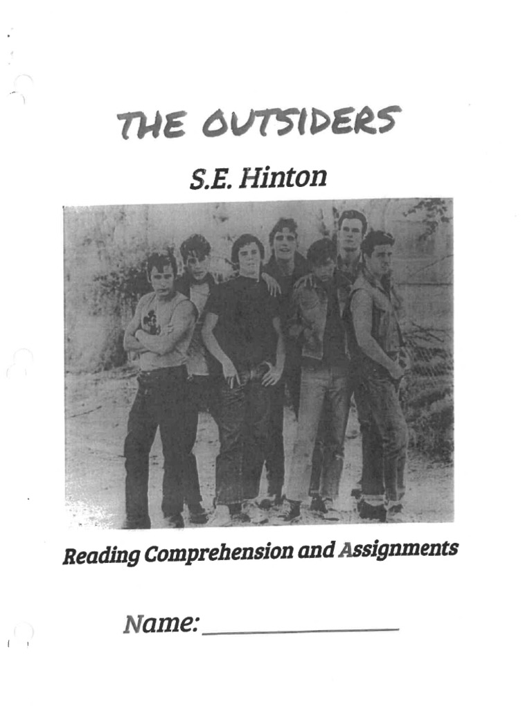 The Outsiders - Reading Comprehension and Assignments | PDF