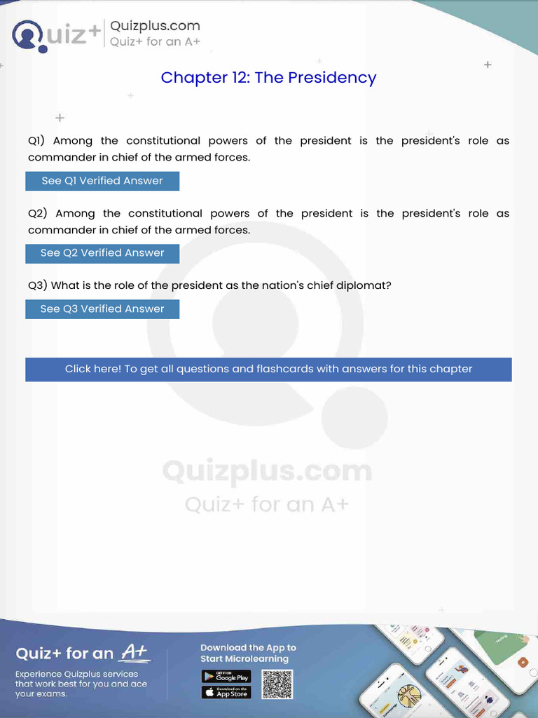 Among The Constitutional Powers of The President Is The Presidents Role ...