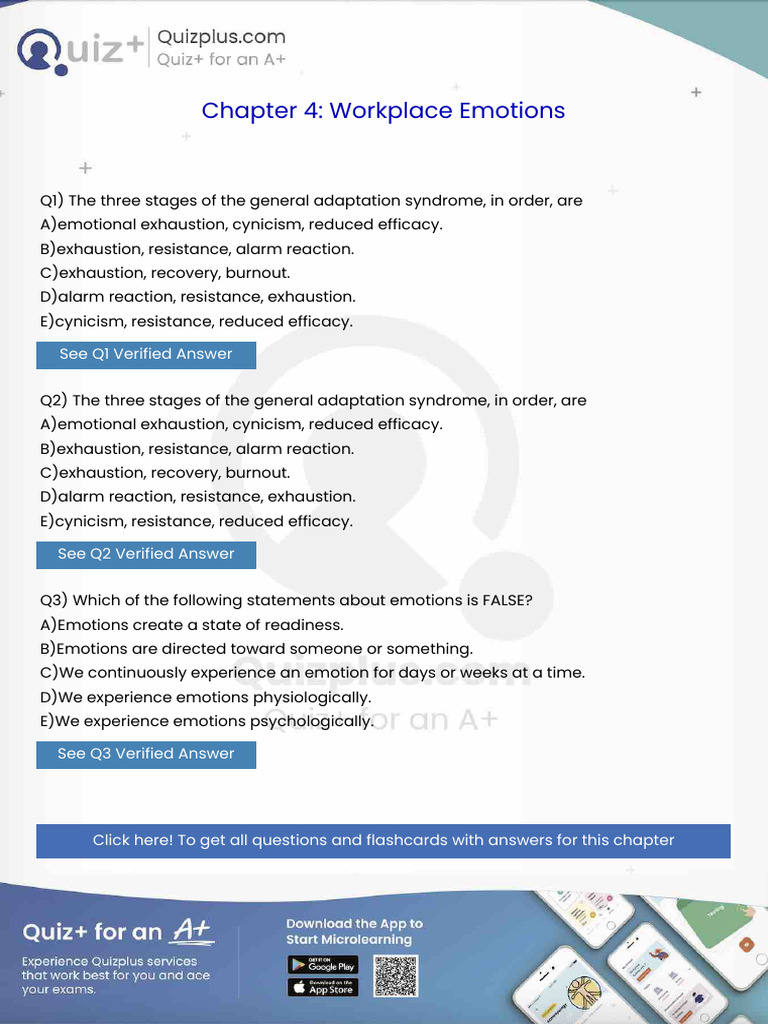 The Three Stages of The General Adaptation Syndrome in Order Are | PDF