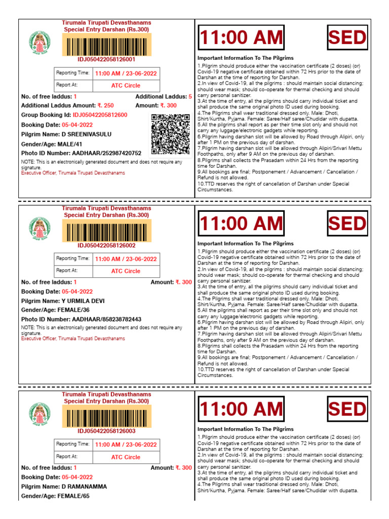 Tirumala Tirupati Devasthanams (Official Booking Portal) | PDF | Chess ...