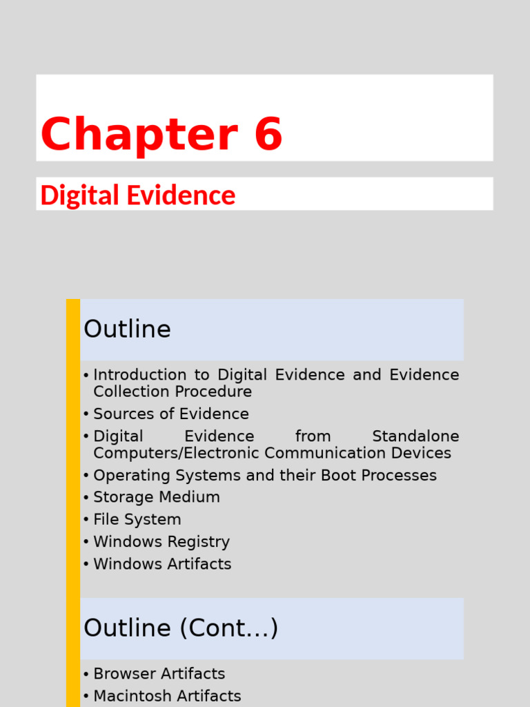Chapter 6 Digital Evidence | PDF | File System | Computer File