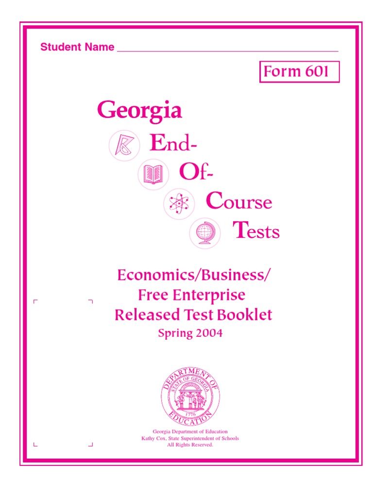 Economics GA End of Course Exam | PDF | Unemployment | Social Science
