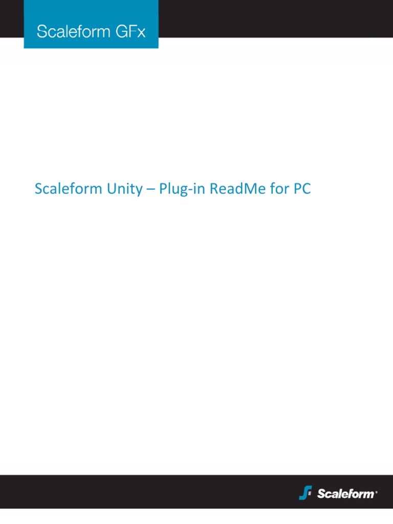 Scaleform Unity - Plug-In ReadMe For PC | PDF | Autodesk | Auto Cad