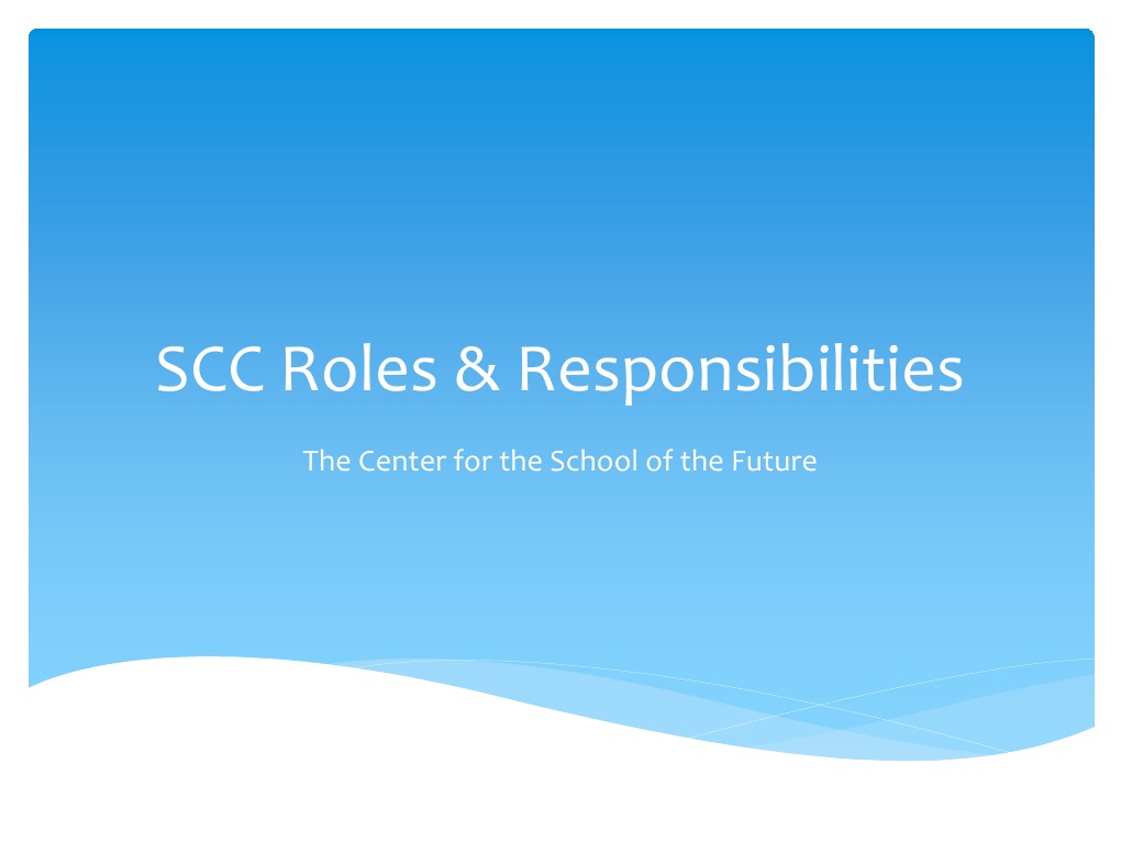 SCC Roles & Responsibilities | PDF | Chairman | Government