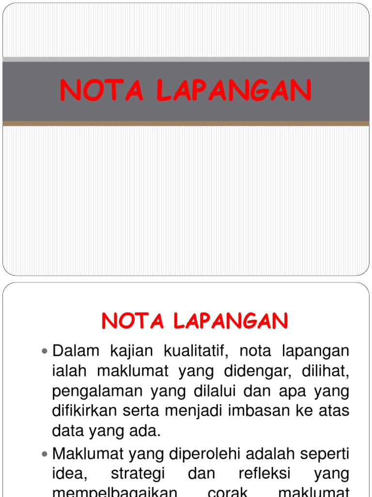 Nota Lapangan