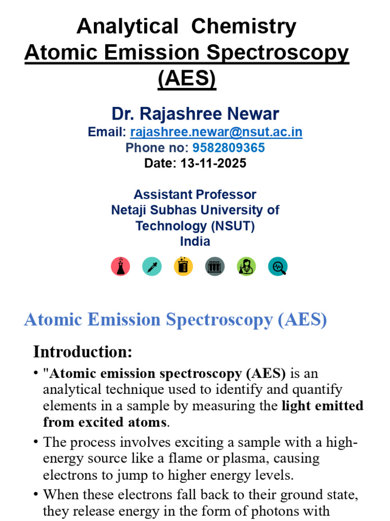 Atomic Emission Spectros | PDF | Emission Spectrum | Spectroscopy