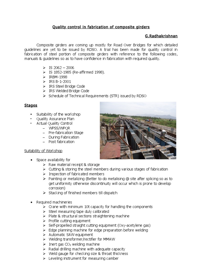 Quality Control Guidelines for the Fabrication of Composite Steel ...