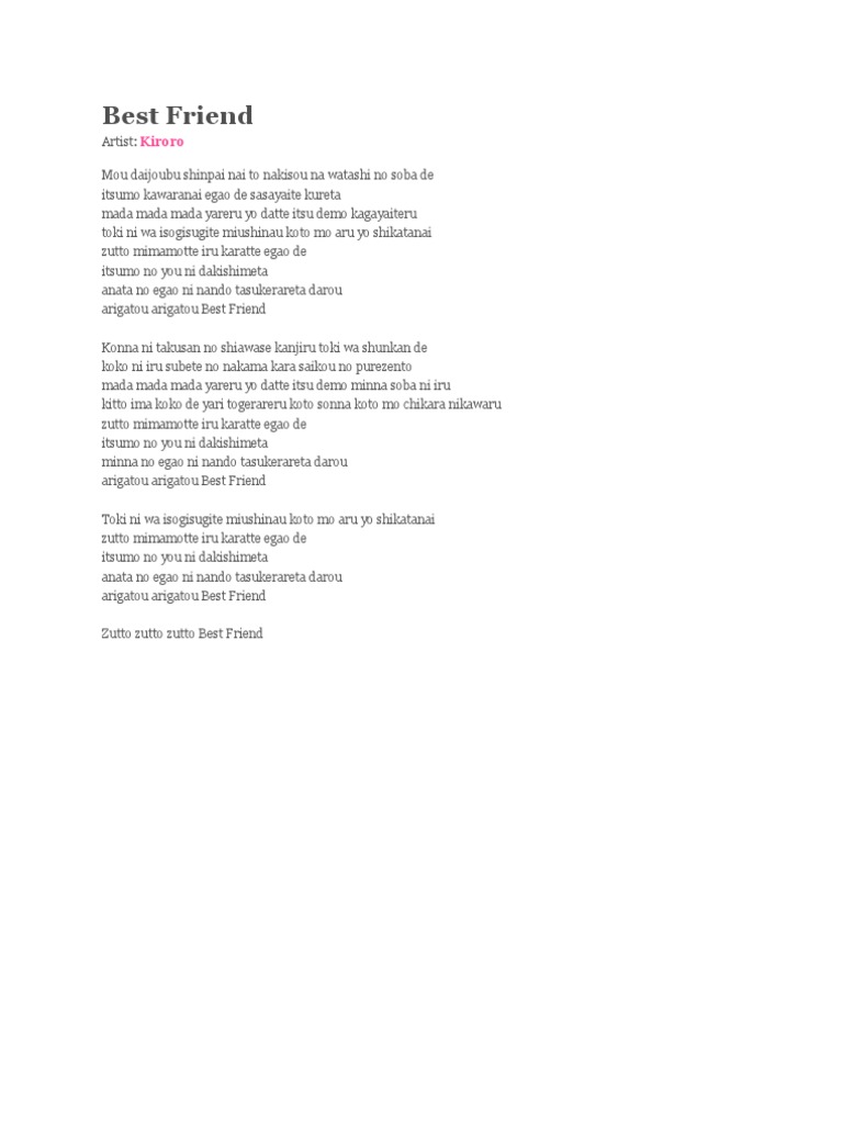 Friendship Appreciation Song | PDF | Art