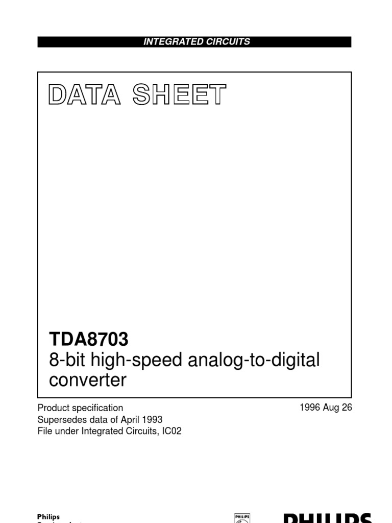 Tda 8703 | PDF | Analog To Digital Converter | Soldering
