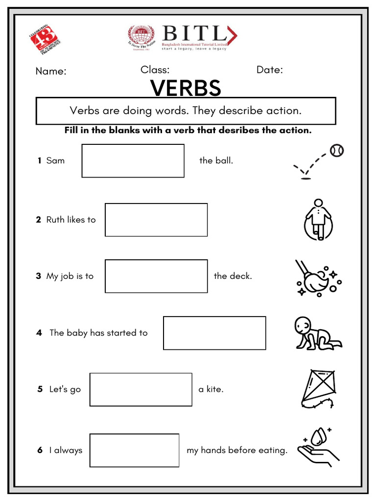 Verbs Worksheet | PDF