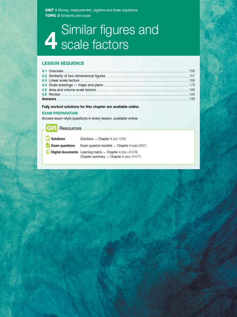 C 04 Similar Figures and Scale Factors | PDF | Shape | Mathematics