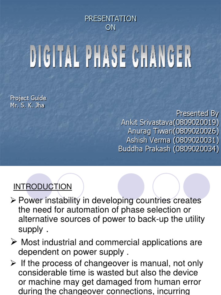 Digital Phase Selector Overview | PDF | Resistor | Electric Current