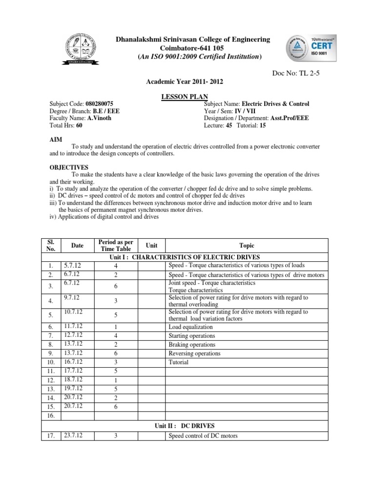 EDC Lesson Plan | PDF | Power Inverter | Electrodynamics