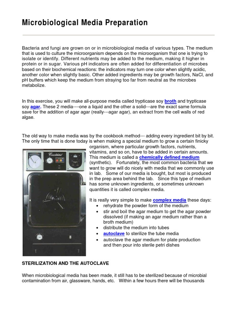 Media Preparation | Growth Medium | Microbiology