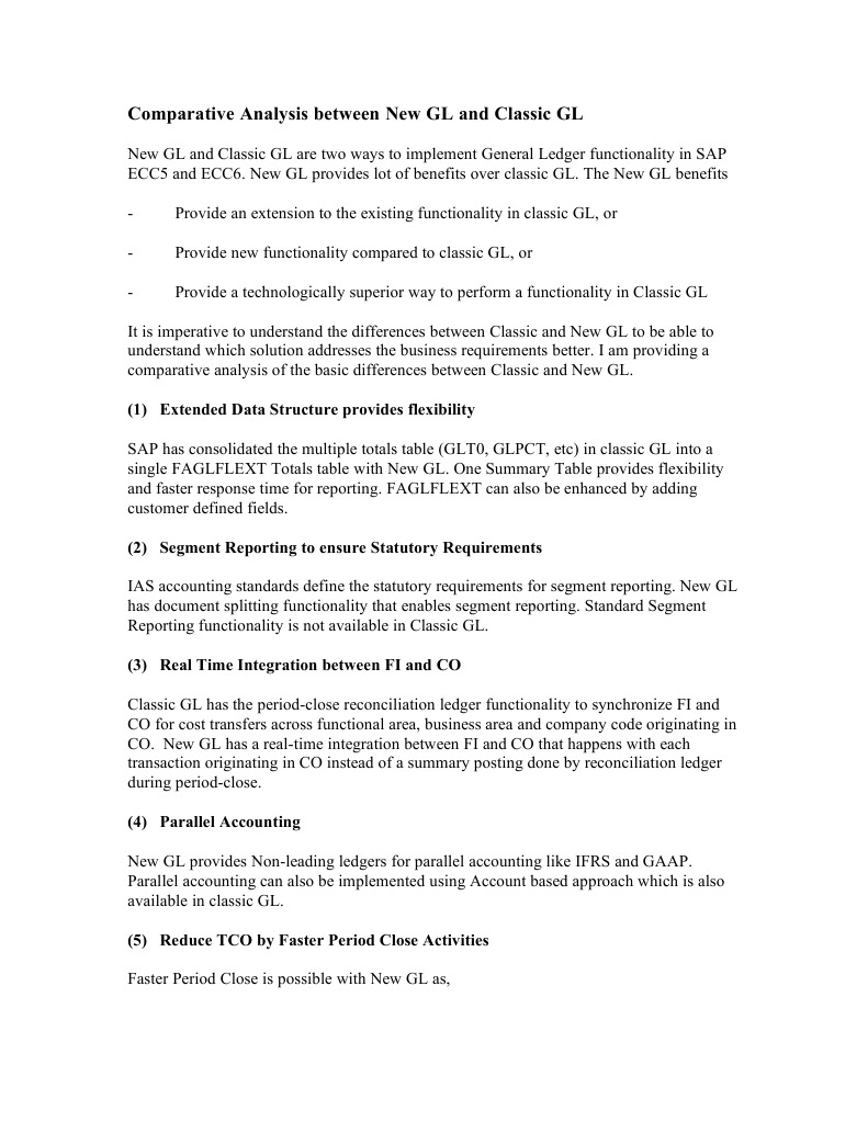 New GL and Classic GL | PDF | International Financial Reporting ...