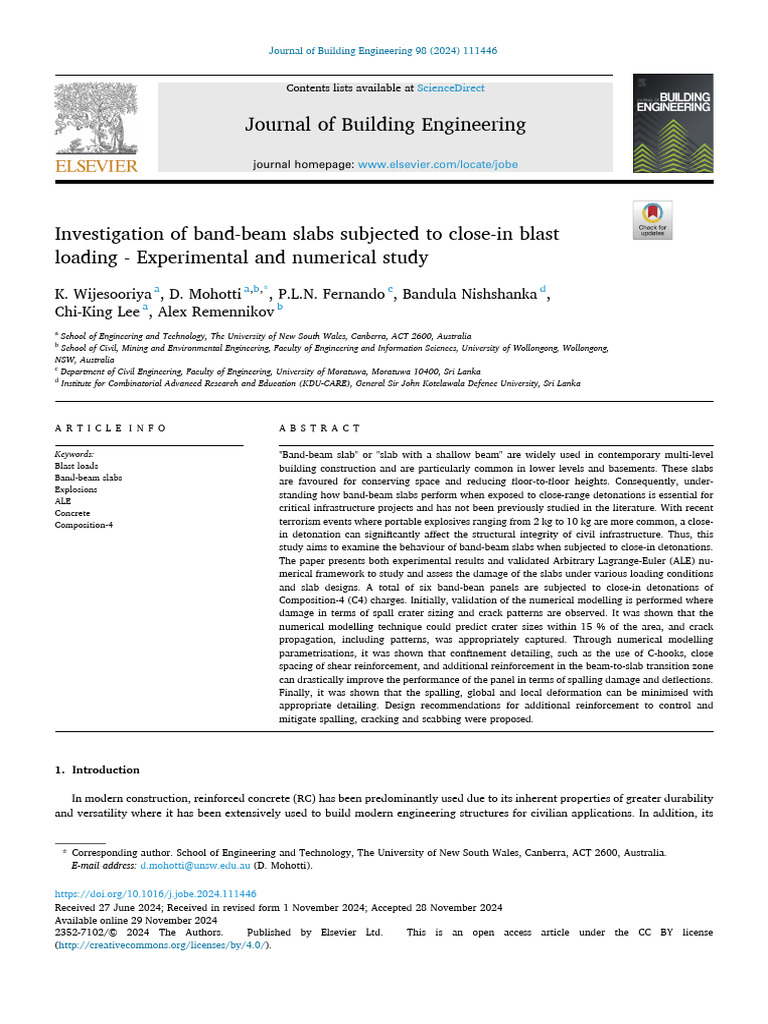 Band Beam Slab (Wijesooriya) | PDF | Strength Of Materials | Concrete
