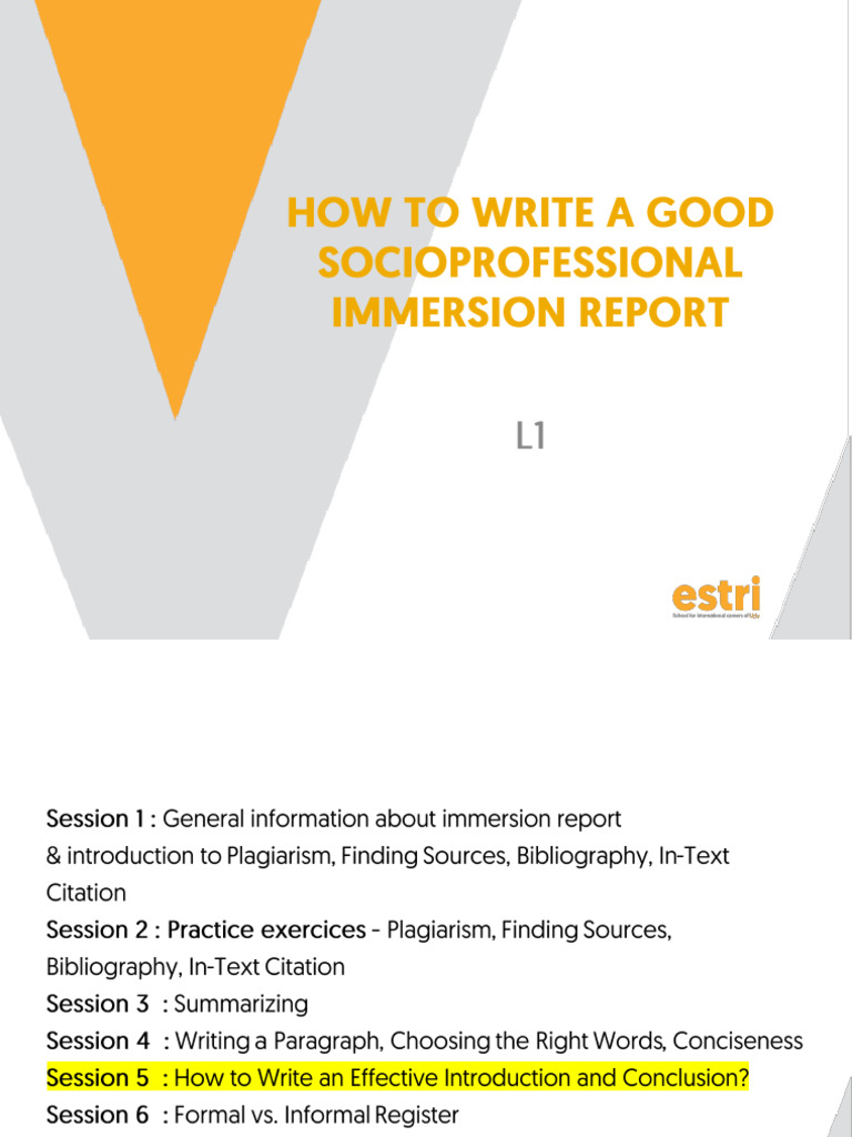 Session 5. How To Write An Effective Introduction and Conclusion ...