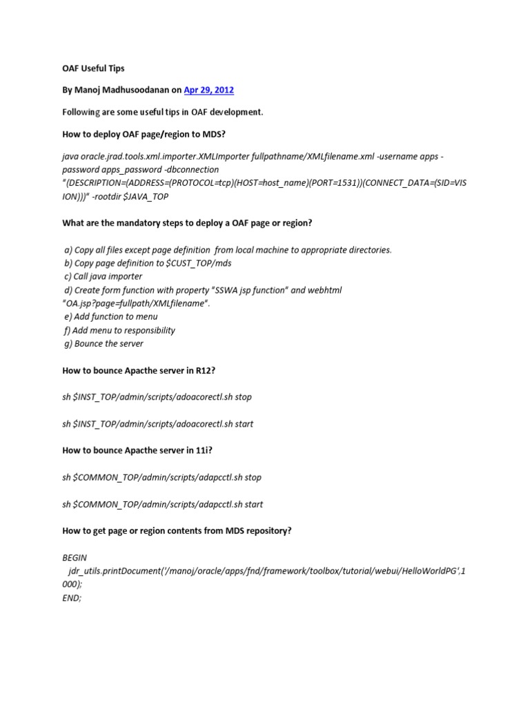 Oaf Tips Pdf Java Programming Language Point Of Sale 7035