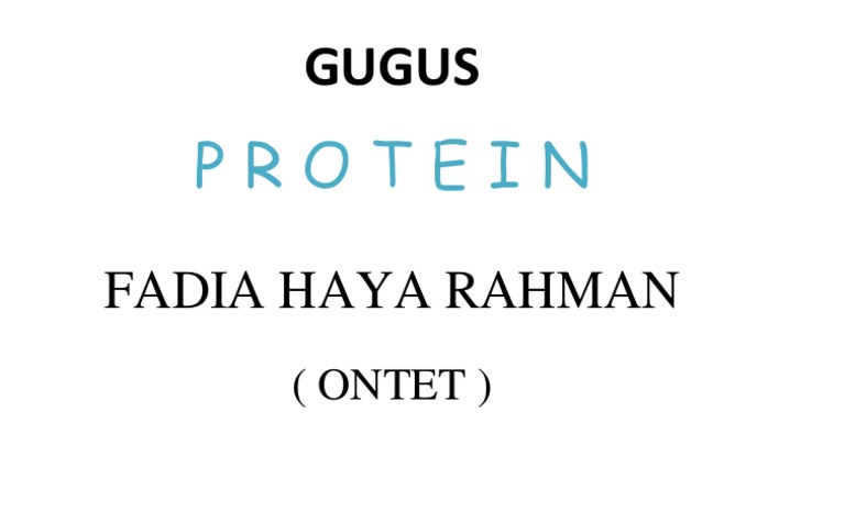Gugus Protein Overview | PDF