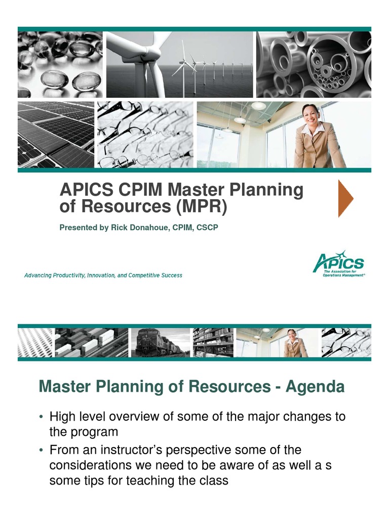 Apics Cpim MPR Webinar | Download Free PDF | Business | Teaching And ...
