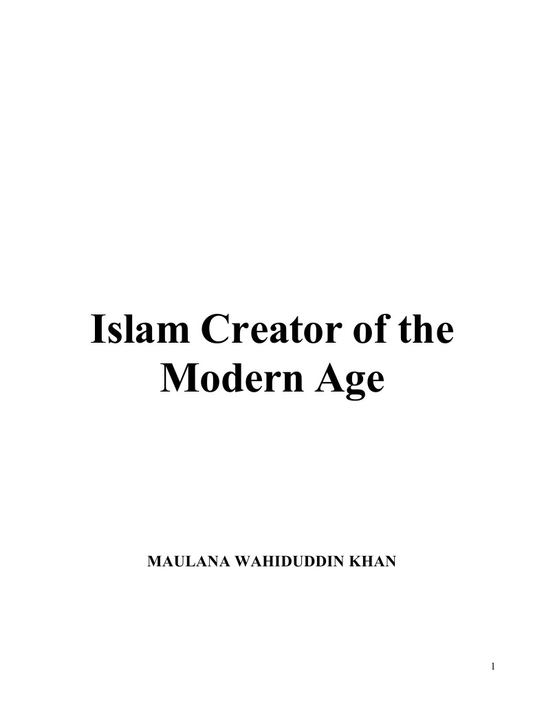 Islam Creator of The Modern Age Final | PDF | Monotheism | Polytheism