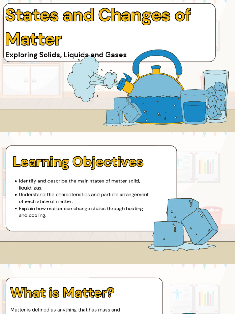 States and Changes of Matter | PDF | Liquids | Gases