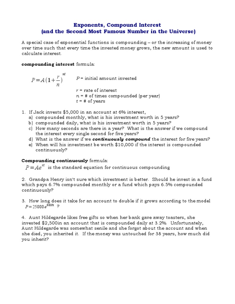 Compound Interest Problems | PDF