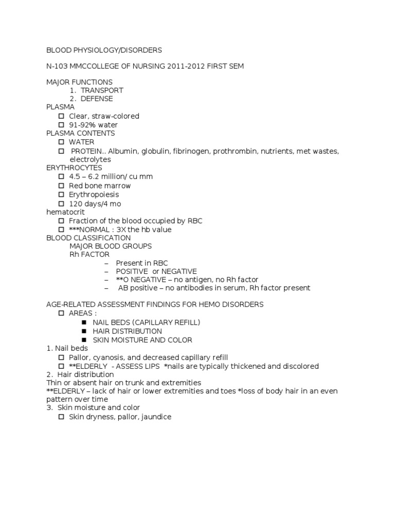 Hematologic Disorder | PDF | Leukemia | Anemia
