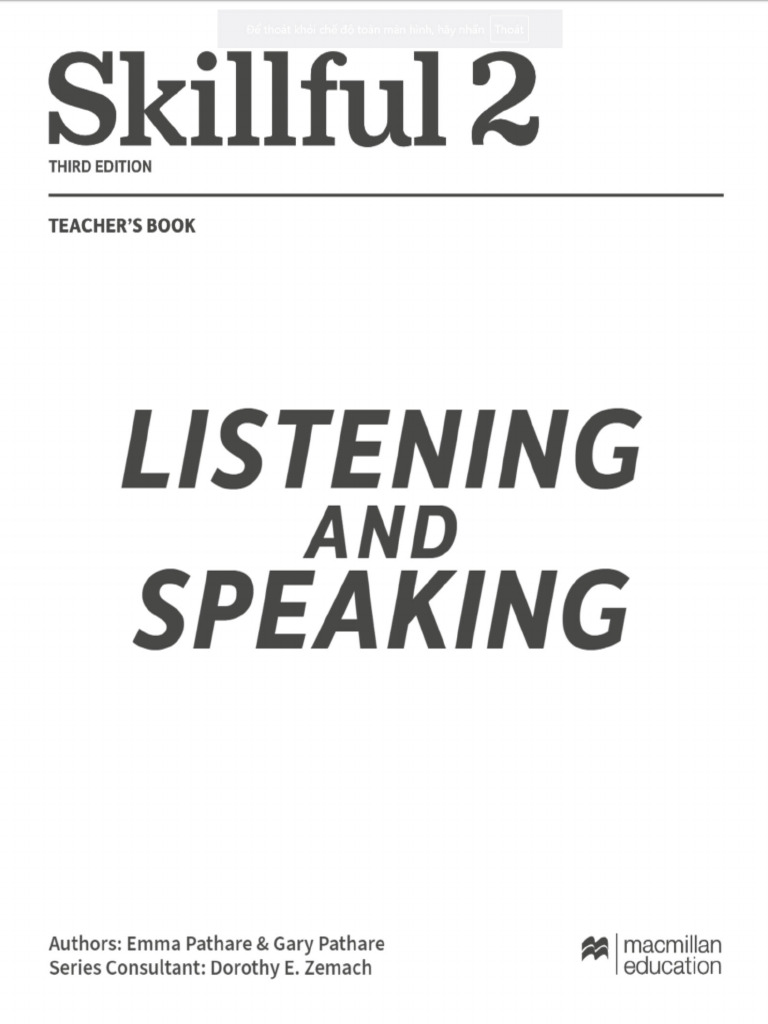 Skillful 2 Listening & Speaking Teacher | PDF