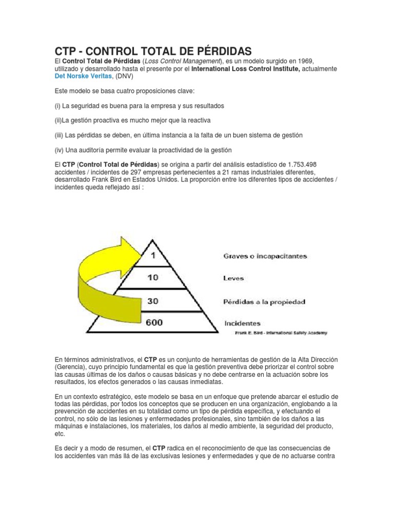 Control Total de Pérdidas (CTP) | PDF | Business | Sicología
