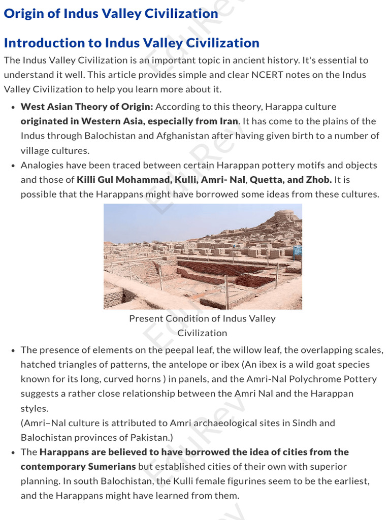 Indus Valley Civilization | PDF