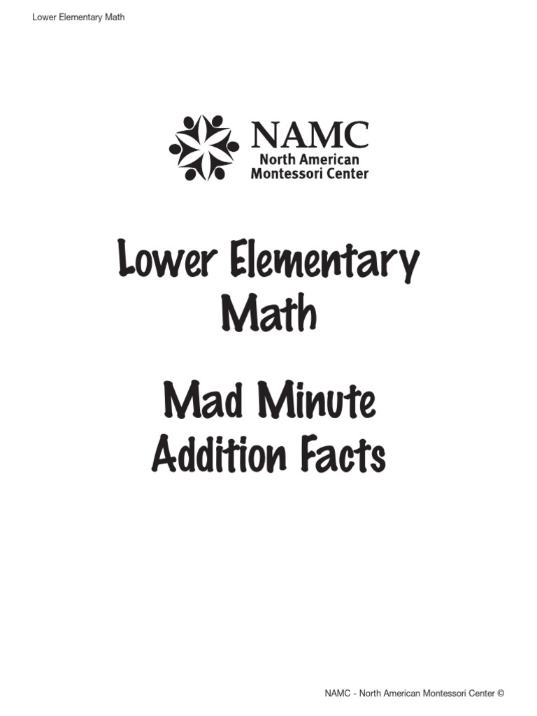 M. Four Operations Mad Minute Facts | PDF
