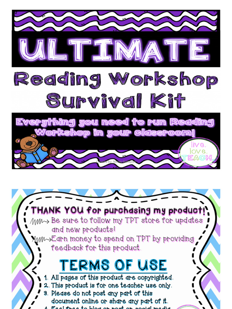 2 - The ULTIMATE Reading Workshop Survival Kit - Printables, Posters ...