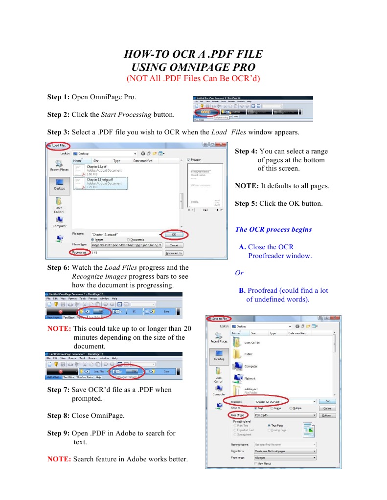 OCR PDF Files Using OmniPage Pro | PDF | Computers | Technology & Engineering