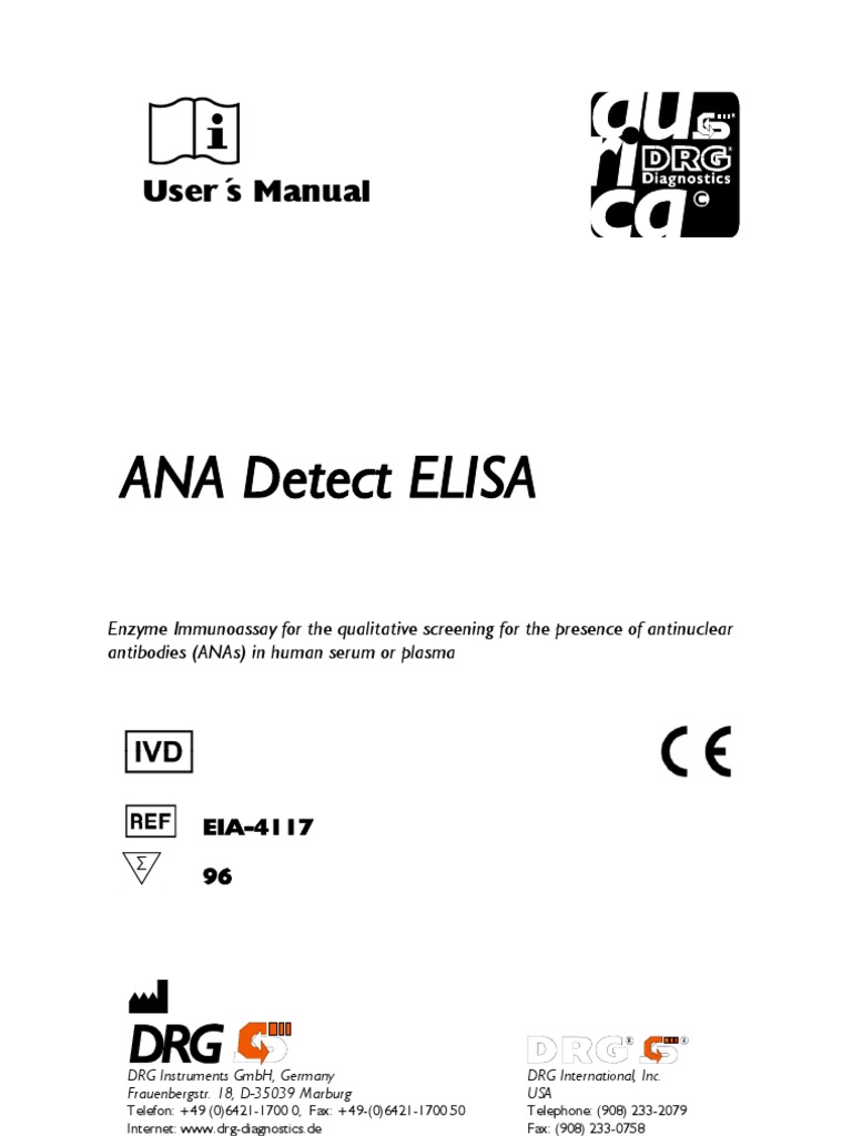 Ana Detect Elisa: User S Manual | PDF | Clinical Medicine | Immunology