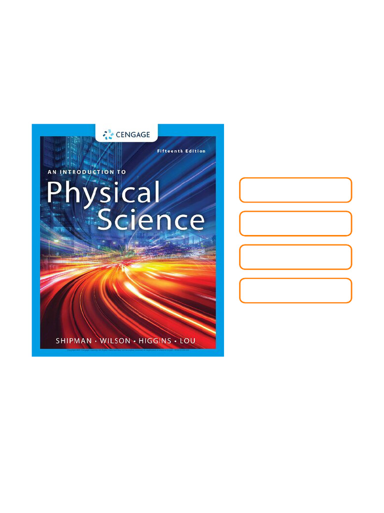 Get Your An Introduction To Physical Science 15th Edition James Shipman ...