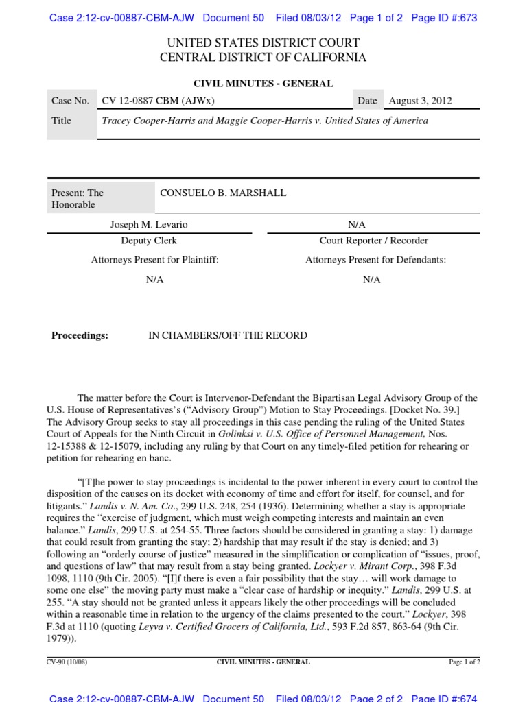 United States District Court Central District of California | PDF ...