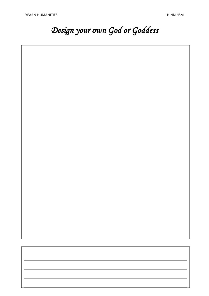 Create Your Own Hindu Deity Project | PDF