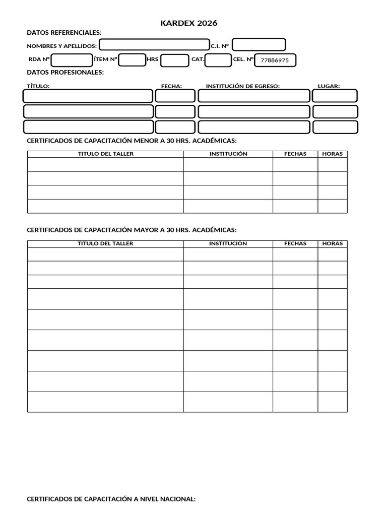 Kardek Personal Docente Crecer 2026 | PDF