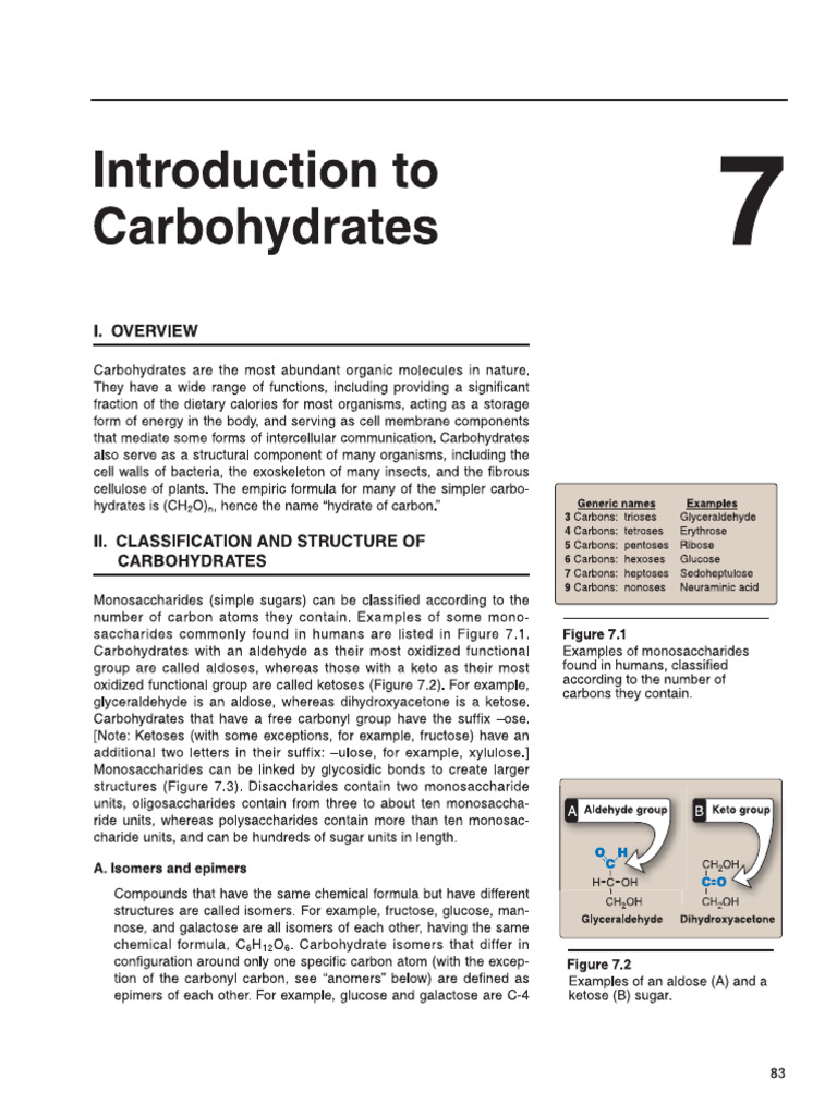 Introduction To Carbohydrates | PDF