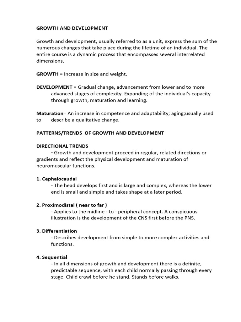 Growth and Development Module | PDF | Self Esteem | Thought