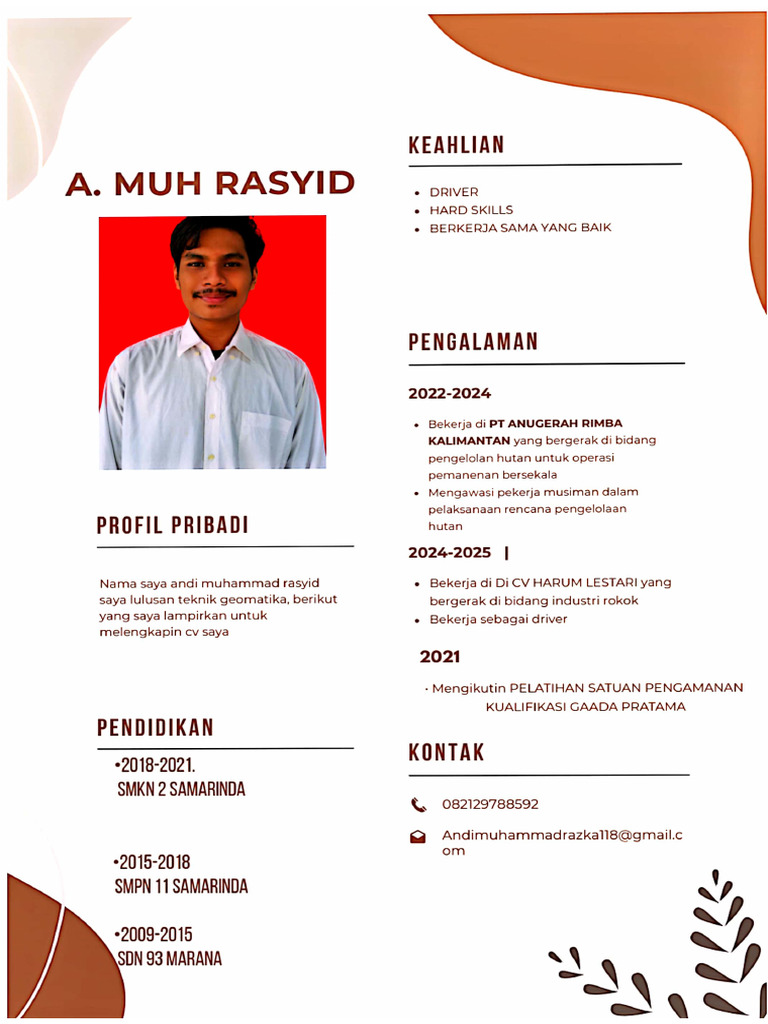Cv Andi Muh Rasyid | PDF