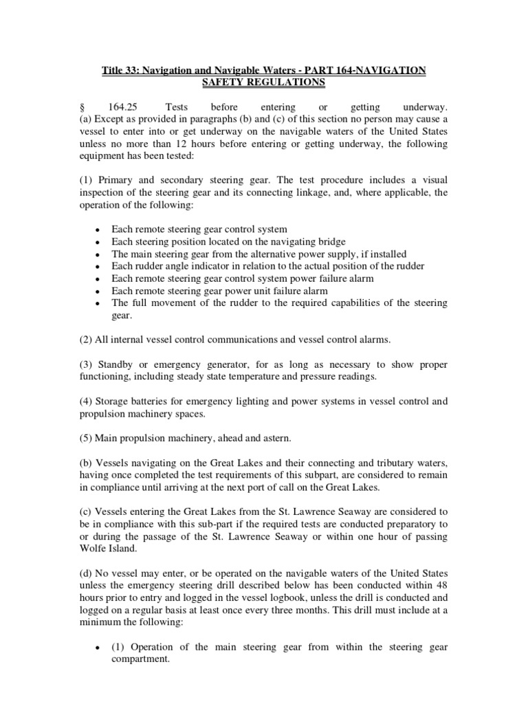 Steering Gear Test Regulations Overview | PDF | Steering | Rudder
