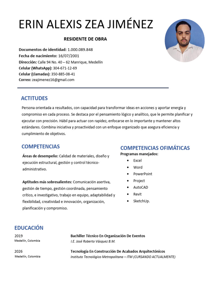 HV-Erin Alexis Zea Jiménez | PDF
