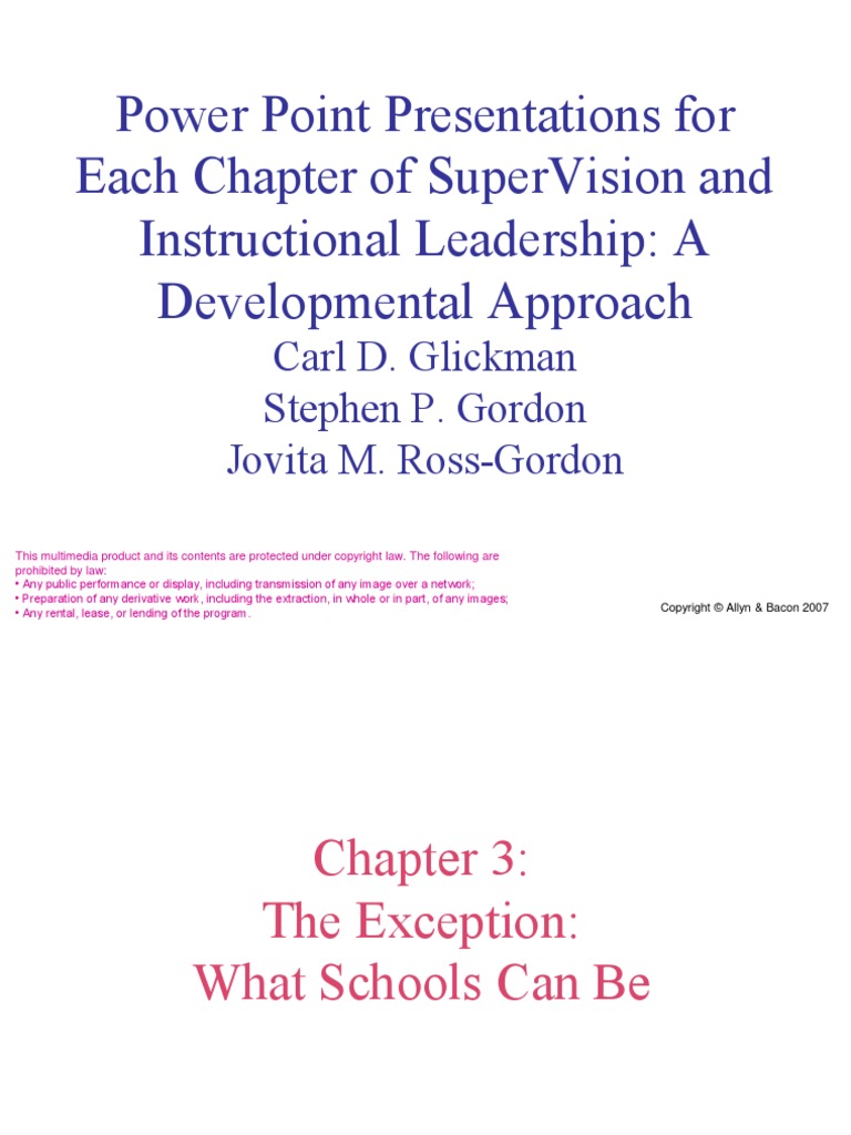 Power Point Presentations For Each Chapter of Supervision and ...