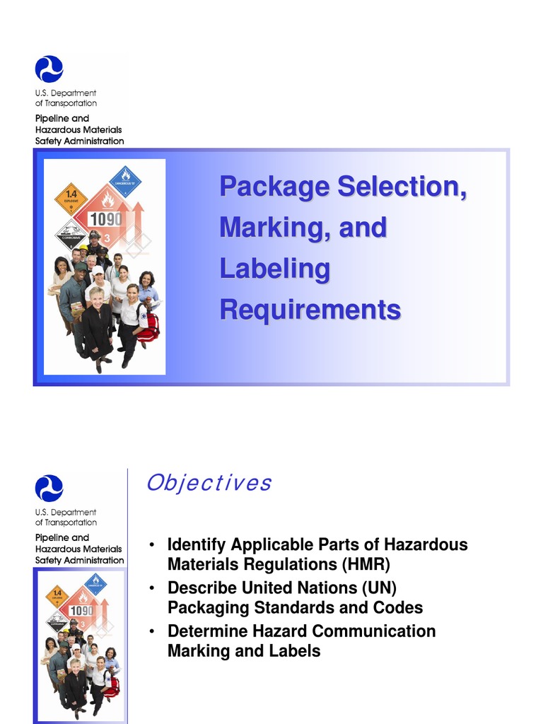 Package Selection Marking Labeling (04 07) | PDF | Packaging And ...