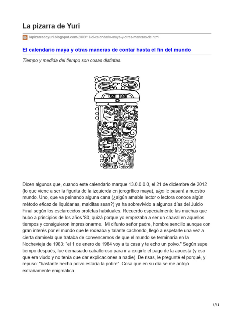 Calendario Maya Medir El Tiempo | PDF | Hora | Civilización maya