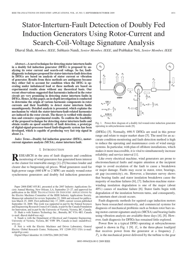 Stator-Interturn-Fault Detection of Doubly Fed Induction Generators Using Rotor-Current and ...