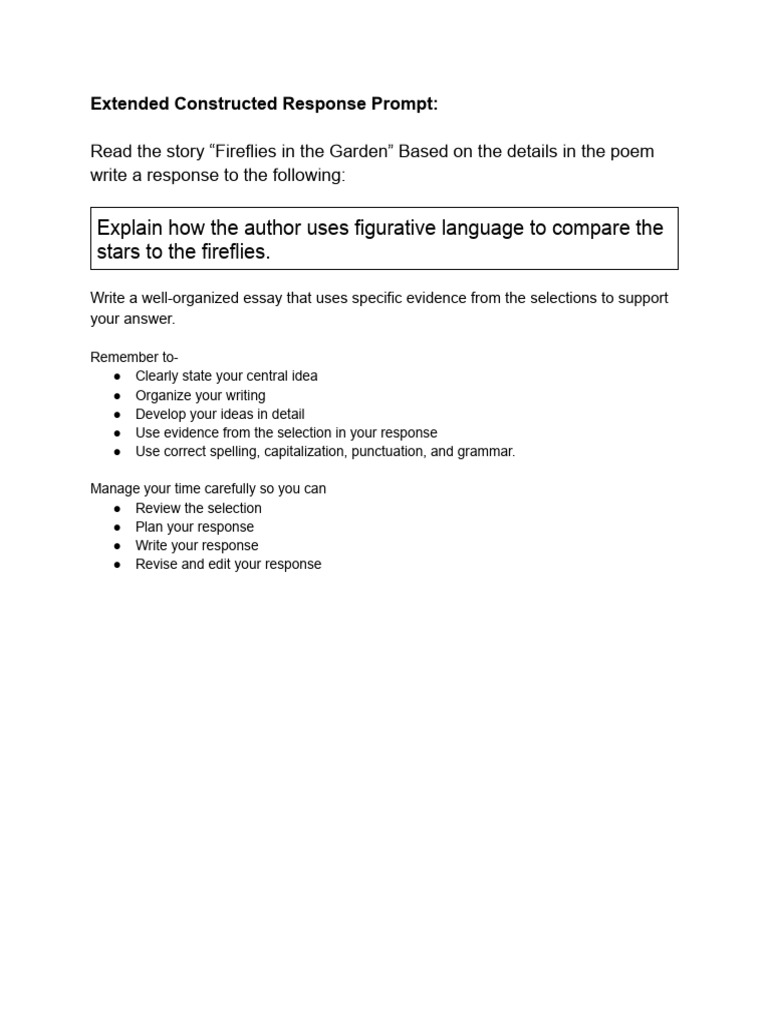 Poetry ECR Prompt Template | PDF